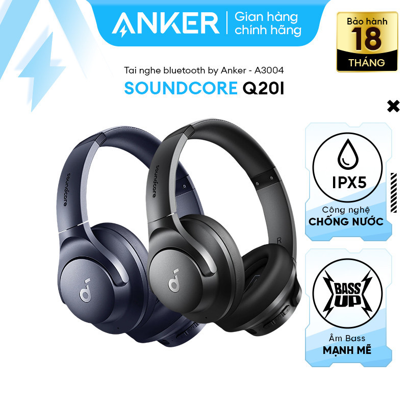 Tai nghe không dây chụp tai chống ồn Bluetooth Anker Soundcore Q20i - A3004 - PP bởi Viettel ...