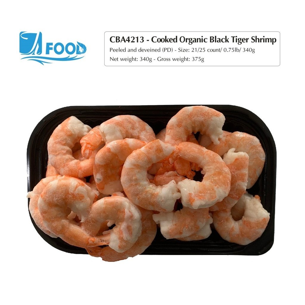 Tôm sú hấp nguyên vị, lột vỏ lấy chỉ Size 21/25, NW 340g (Khay) | Shopee Việt Nam