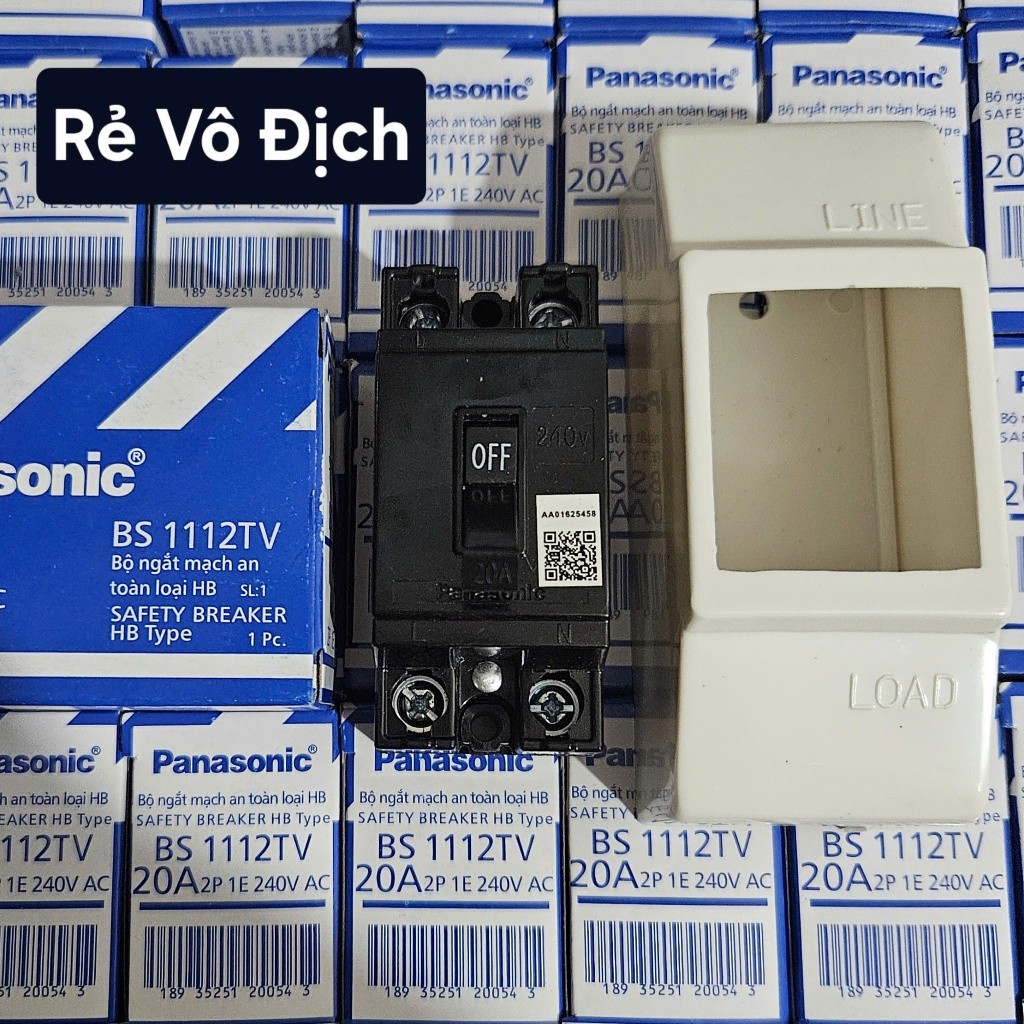 Át atomat panasonic 15A 20A 30A 40A kèm vỏ,CB,aptomat ,cầu dao giá rẻ ...