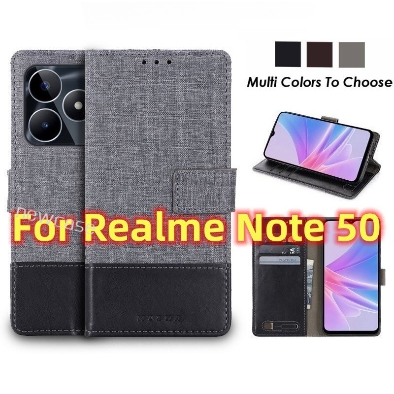Bao Da Điện Thoại Nắp Lật Kèm Ngăn Đựng Thẻ Chống Rơi Cho Realme Note 50 4G Realmex50 Real Me ...