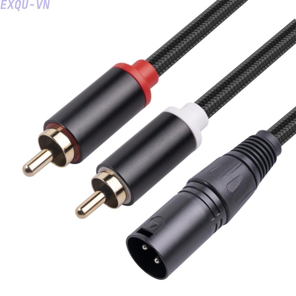 [EXQU]Male Audio Cable RCA Male Head XLR Male To 2-RCA Male Y Adapter ...