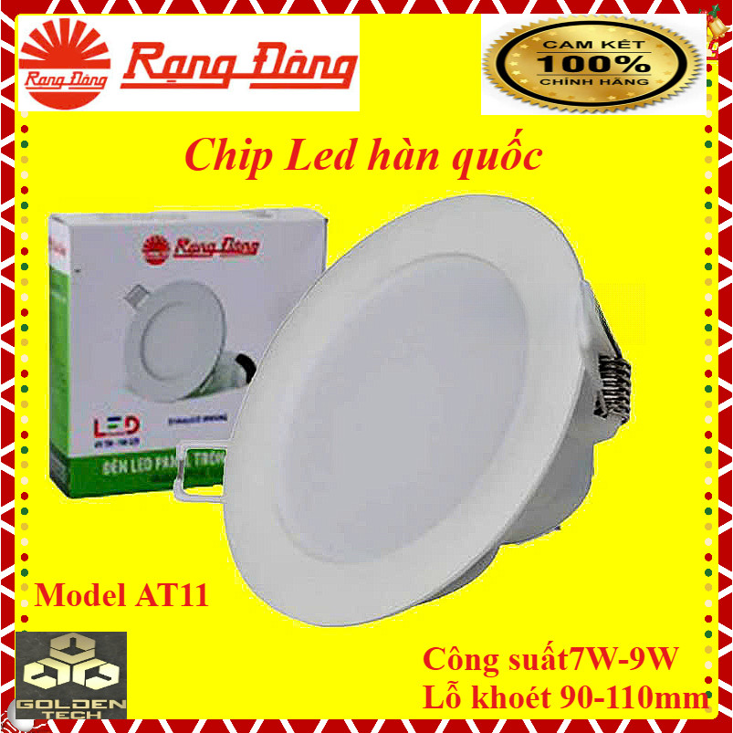 (Chính hãng) Đèn LED Downlight âm trần 7W-9W-12W Rạng Đông AT11 Vỏ nhôm đúc -Lỗ khoét 90mm-110mm ...