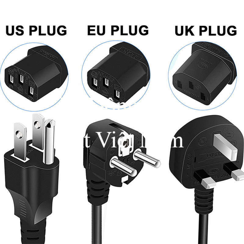 3pin 1.2m 500W UK EU US AU Plug Power Supply 10A Fuse Check The Rice ...