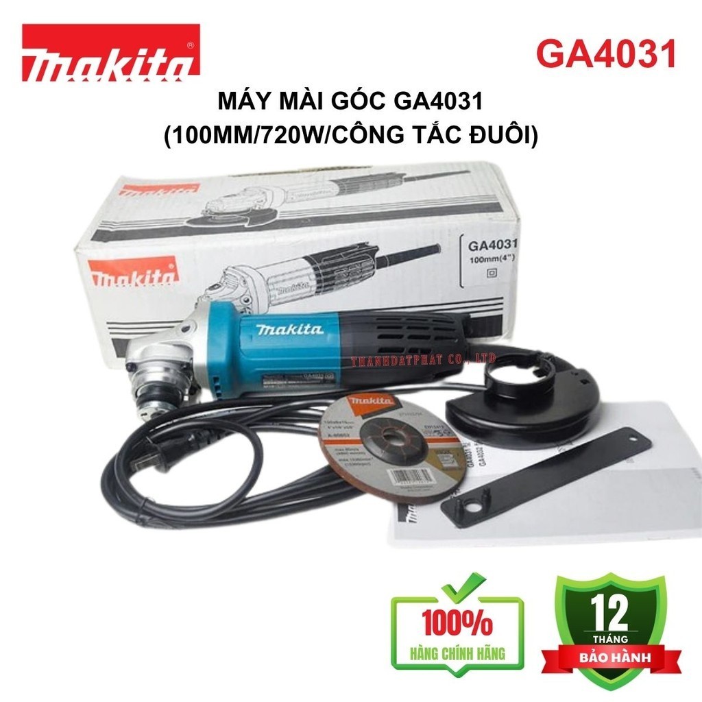 Máy Mài Góc Makita GA4031 Chính Hãng (100Mm/720W/Công Tắc Đuôi ...