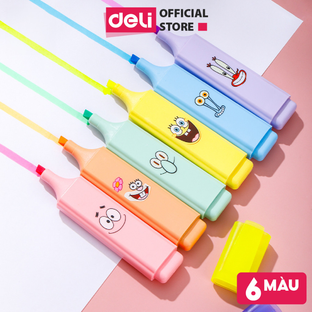Set 6 Chiếc Bút Highlight 6 Màu Bút Nhớ Dòng Cute Đánh Dấu Dạ Quang ...