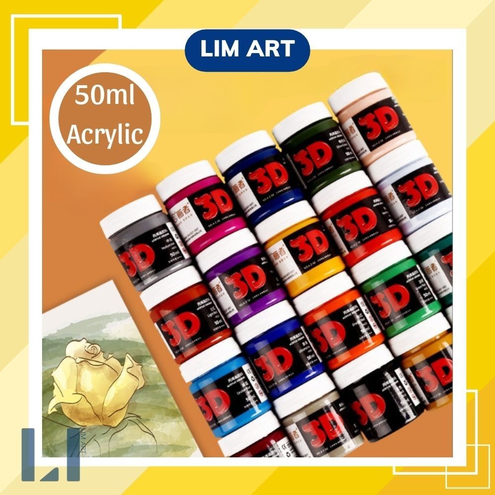 Màu Acrylic 3D 50ml vẽ trên mọi chất liệu, màu đẹp, tươi sáng, an toàn. | Shopee Việt Nam