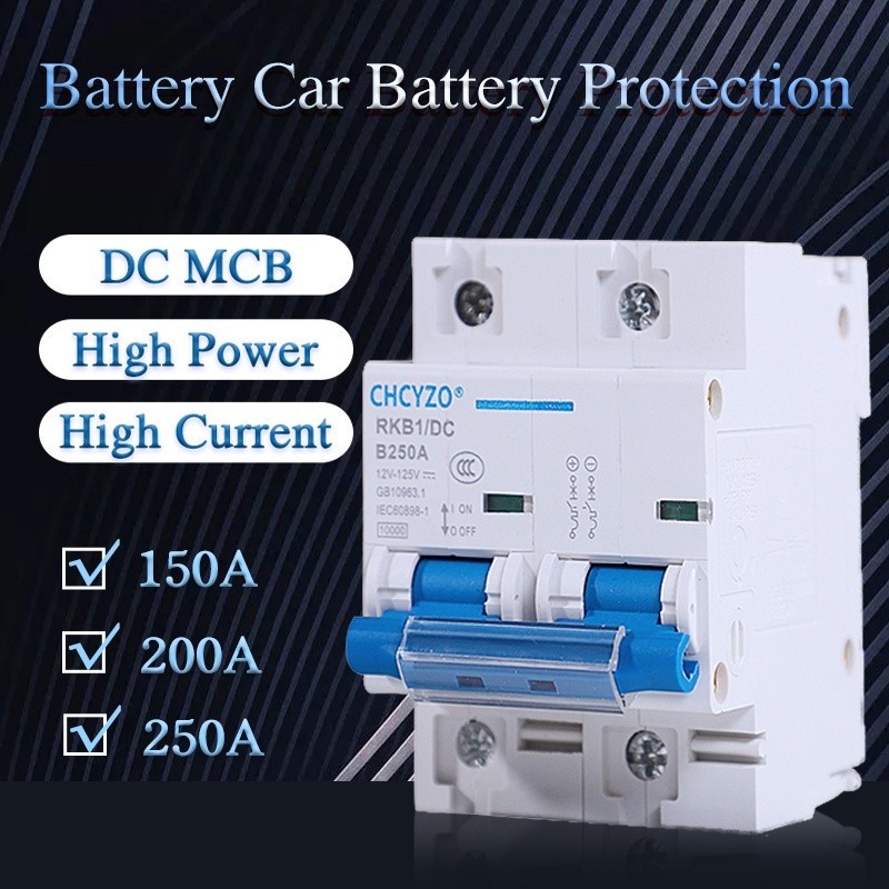 2p DC Breaker 12V 24V 36V 48V 96V 120V DC MCB MCCB 100A 150A Pin Năng ...