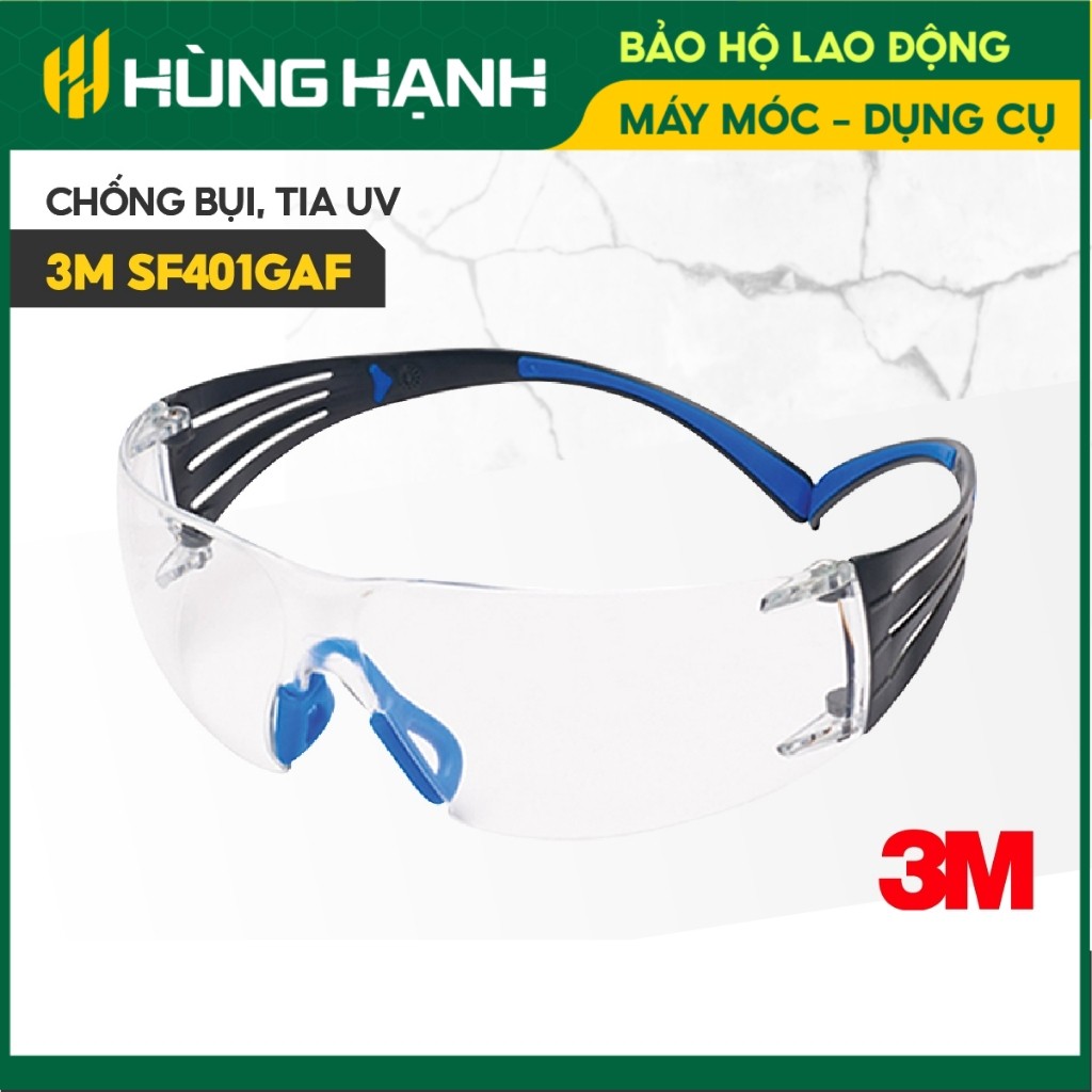 Kính bảo hộ 3M SF401SGAF trong suốt / chống bụi / chống nước / tia UV ...