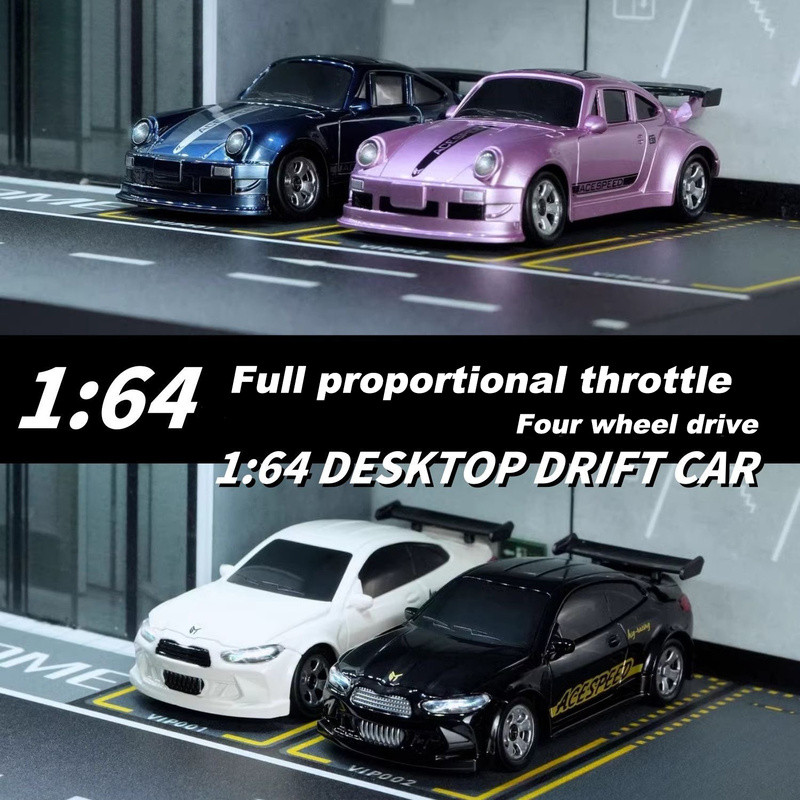 1 / 64 Mini Để Bàn Drift RC Đồ Chơi Xe Hơi 4WD Tỷ Lệ Tay Ga Lái Điều ...