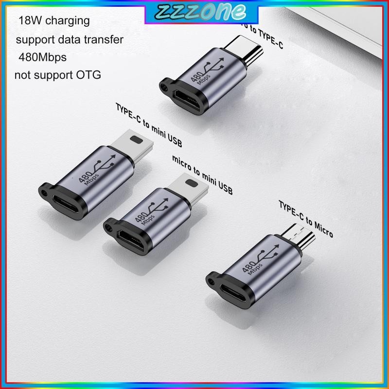 Zzz Micro Usb sang Mini Usb Type-C Adapter Usb-C Nữ sang Micro Usb Nam Bộ Chuyển Đổi Kết Nối Hợp ...