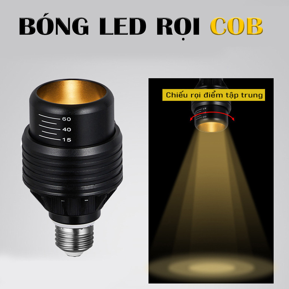 Bóng đèn rọi 15°-60° đui xoáy E27, Bóng LED điều chỉnh độ sáng, Công suất 7W 9W 12W 15W 20W ...