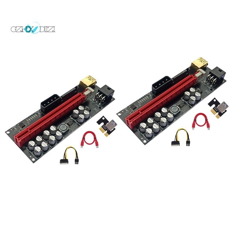 2 Chiếc VER018 Plus PCI-E Riser Card PCIE X1 Sang X16 USB 3.0 Cáp Nguồn ...