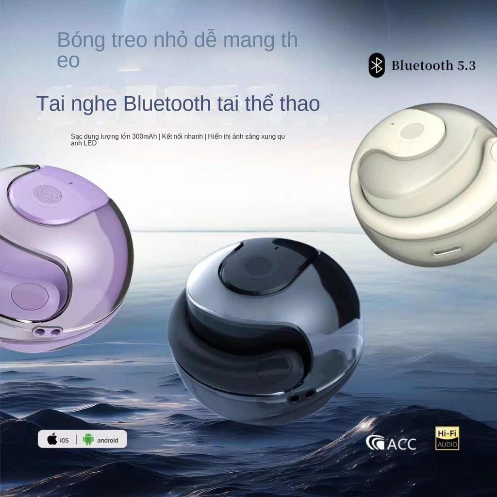 Tai nghe Bluetooth bóng dừa nhỏ dẫn truyền xương không dây Giảm tiếng ...