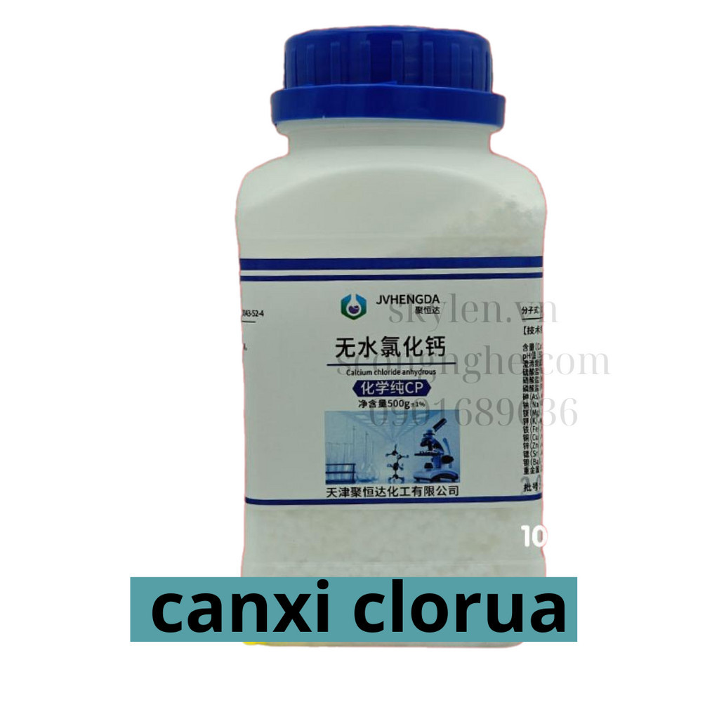 Canxi Clorua CaCl2 Khan - Tinh Khiết, Chất Hút Ẩm 500g tinh khiết chai ...