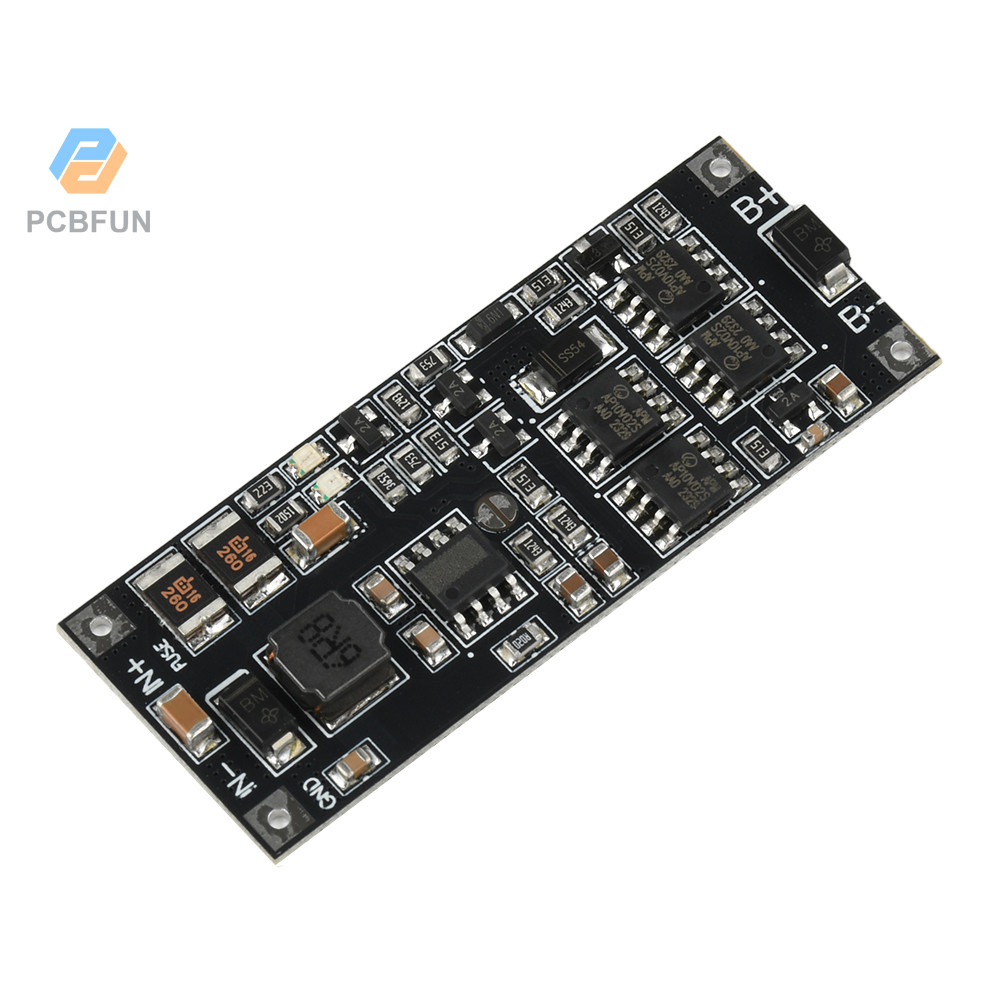 Mô-đun bảo vệ sạc Pcbfun 2S 3S Mô-đun nguồn UPS DC 12V / 15V 50W 4A cùng cổng sạc và xả hai ...