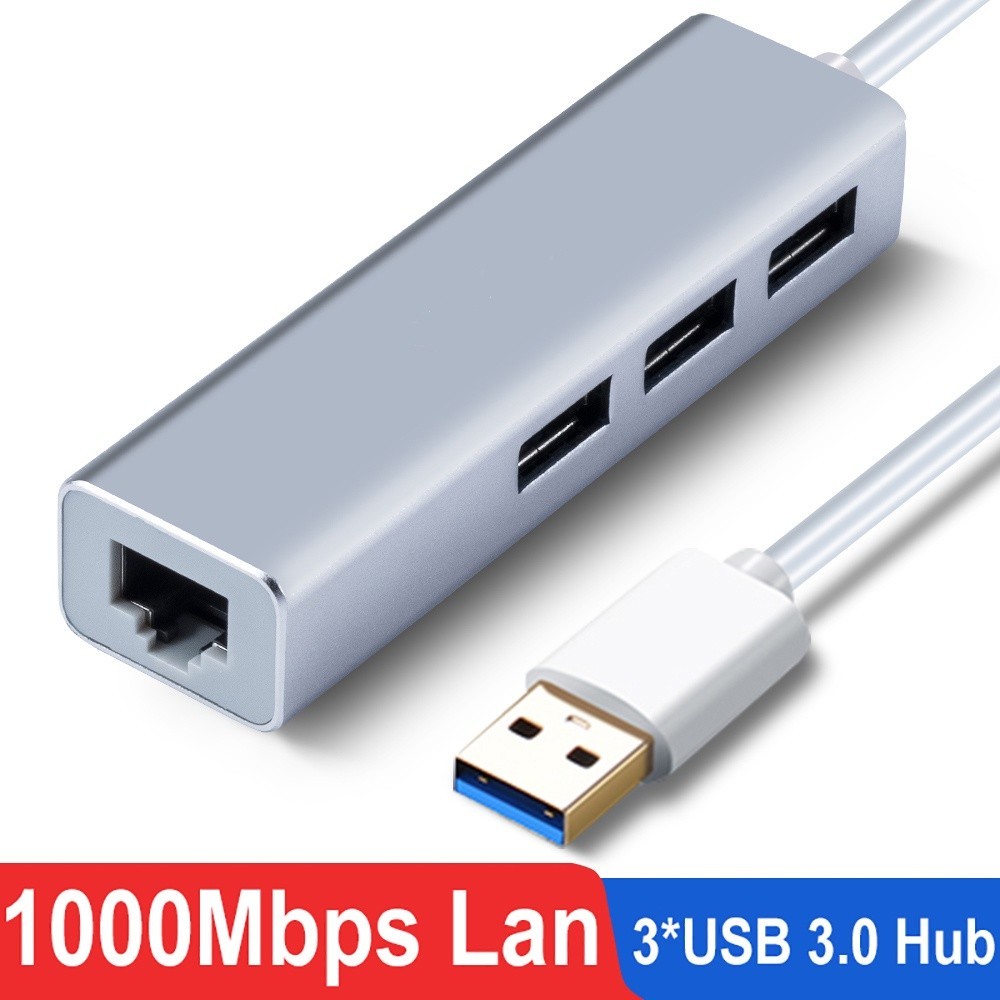 USB To Lan - Cáp Chuyển Đổi USB Sang Lan RJ45 1000Mbps Kèm 3 Cổng Usb ...
