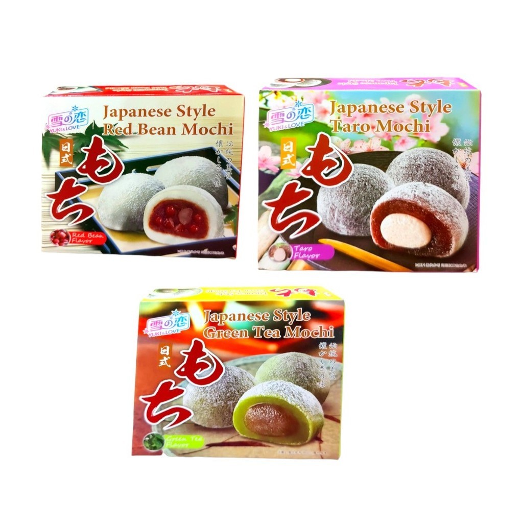 Bánh Mochi Yuki&Love Japanese Style hộp 140g (vị đậu đỏ, taro, trà xanh ...