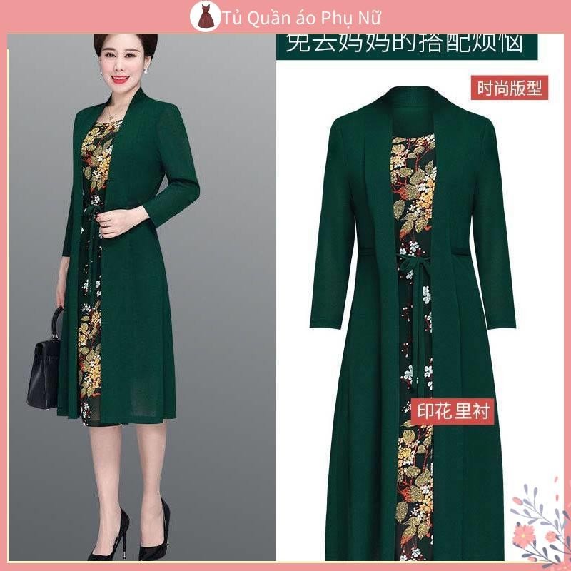 Ch t l ng cao M M à u en Vá y Plus Size Quần Áo Nữ Giả Hai Mảnh Dài Tay Dài Plus Fat Plus Quần ...