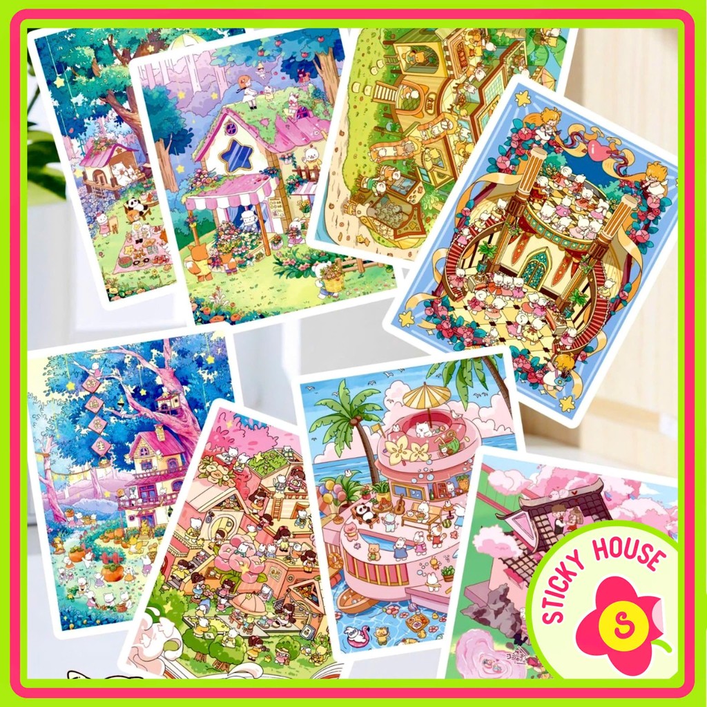 STICKER 3D Mini Ver 8 - miniScape 3D Bộ hình dán cảnh quan trang trí 3D ...