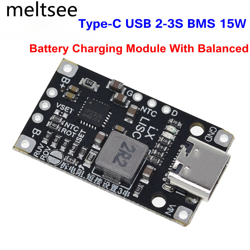 Type-c USB 2 / 3S BMS 15W 8.4V 12.6V 1.5A Mô-đun tăng cường sạc pin ...