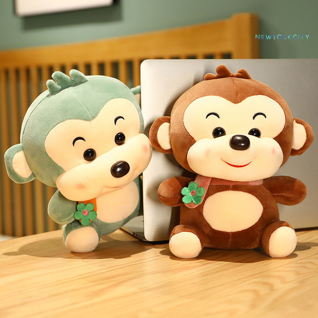 Ny-stuffed Monkey Toy Rich Facial Expression No Biến dạng Fluffy Baby ...