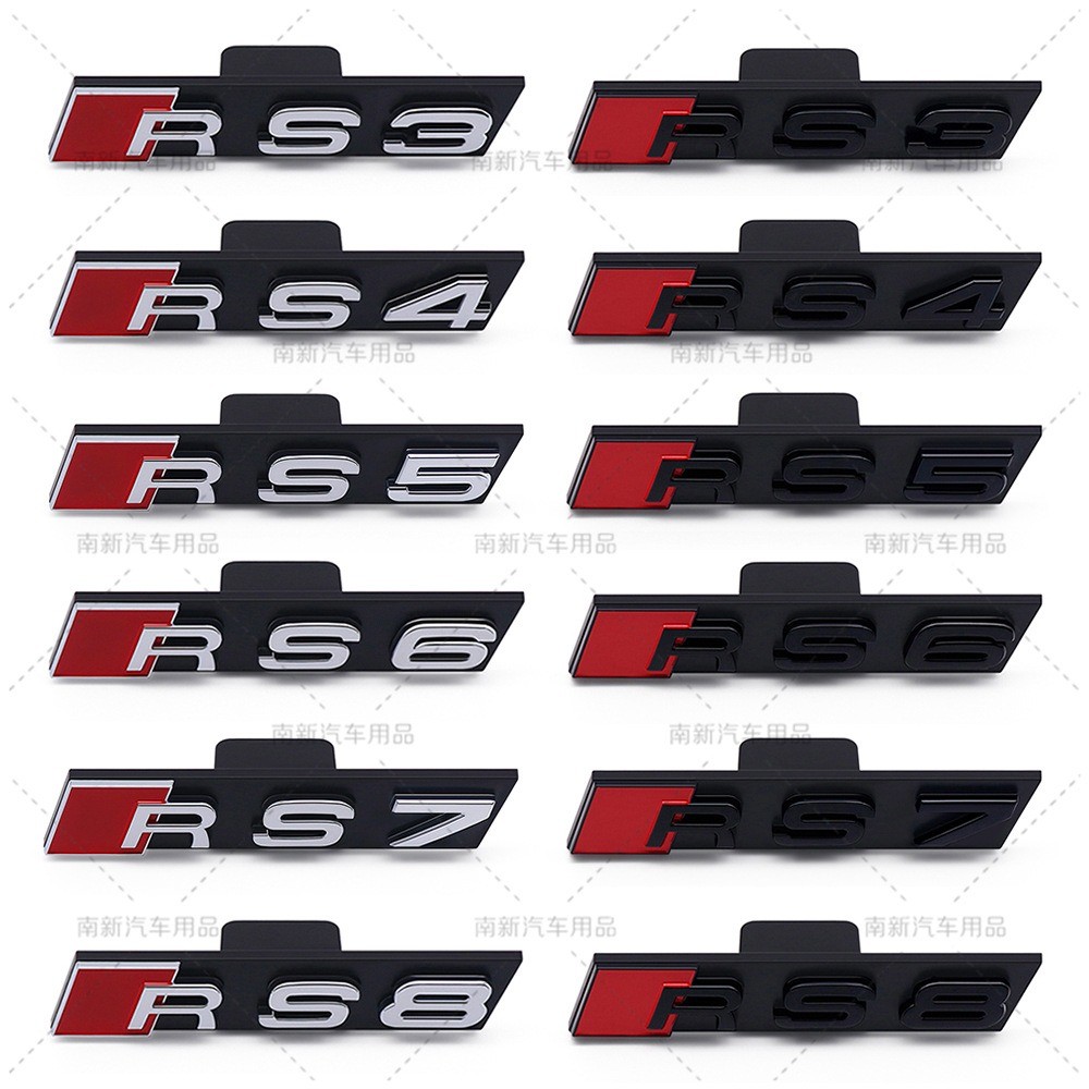 Thích hợp cho biểu tượng lưới tản nhiệt phía trước Audi RS3 RS4 RS5 RS6 ...