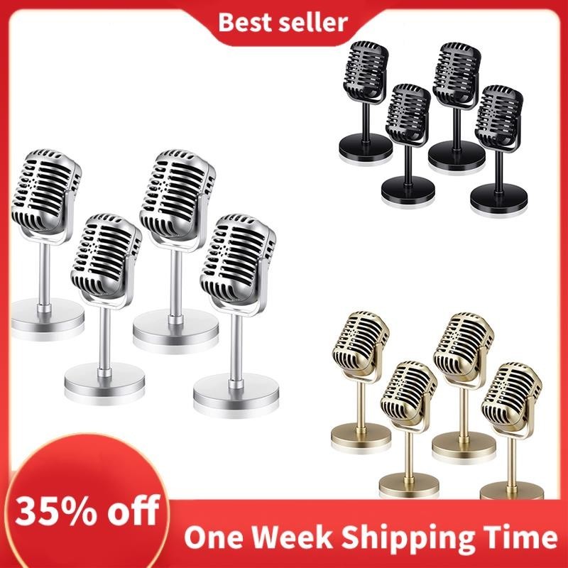 4 Retro Micro Đạo Cụ Mô Hình Vintage Micro Cổ Micro Đồ Chơi Micro Micro ...