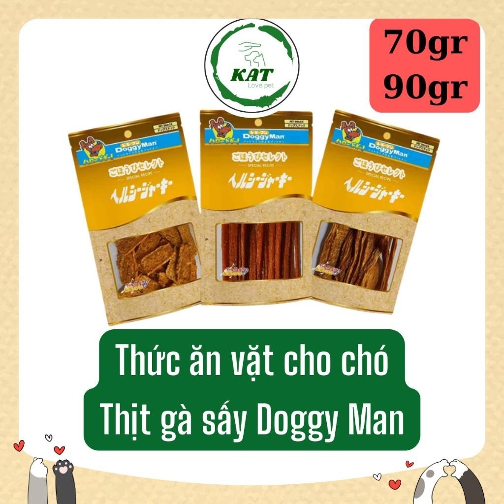 [70gr 90gr] Snack cho chó Gà sấy Doggy Man - Gói 70gr 90gr - KAT Store ...