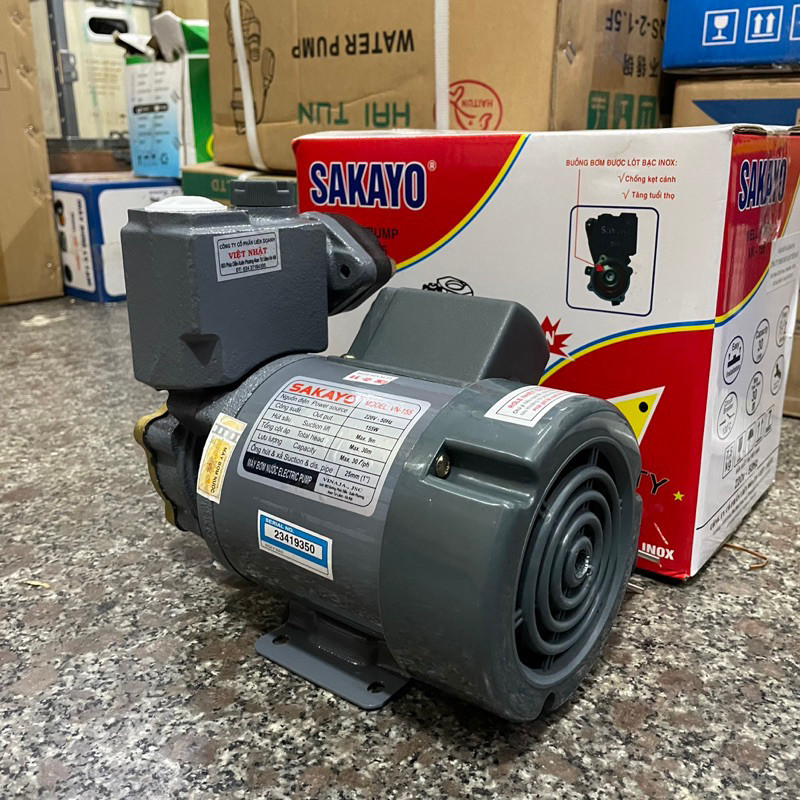 Máy bơm nước chân không hút đẩy cao Sakayo VN-155 (155W) VN-200 (200W ...