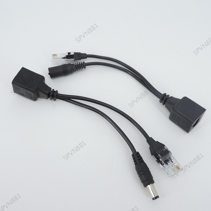 Trắng Đen POE Thụ Động Nguồn RJ45 DC Qua Ethernet Adapter Cáp POE ...