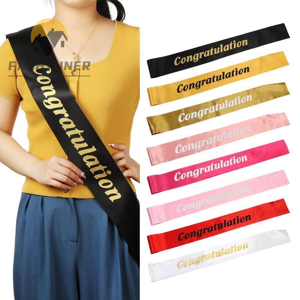 FASHYUNER 1 Cái Chúc Mừng Sash Ruy Băng Trang Trí Tốt Nghiệp Dây Sash ...