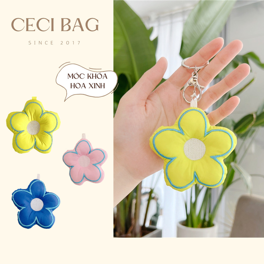 Charm móc khóa hoa charm gắn túi balo phụ kiện gắn túi CECIBAG | Shopee ...