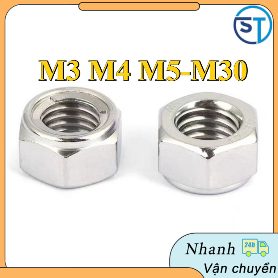 M3 / M4 / M5-M30 Đai ốc chống tháo, tán ecu khóa inox 304 [ST-DM-1 ...