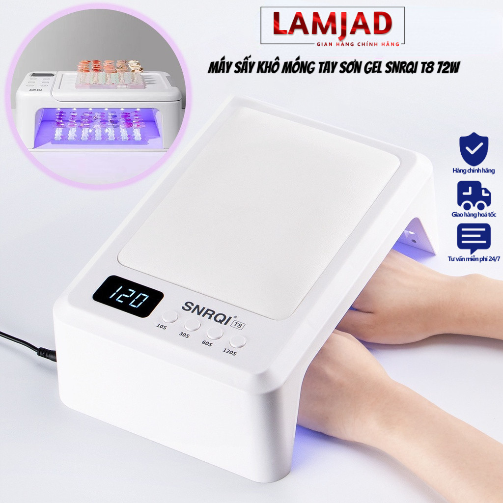 LAMJAD Máy sấy khô móng tay sơn gel SNRQI T8 72W | Shopee Việt Nam