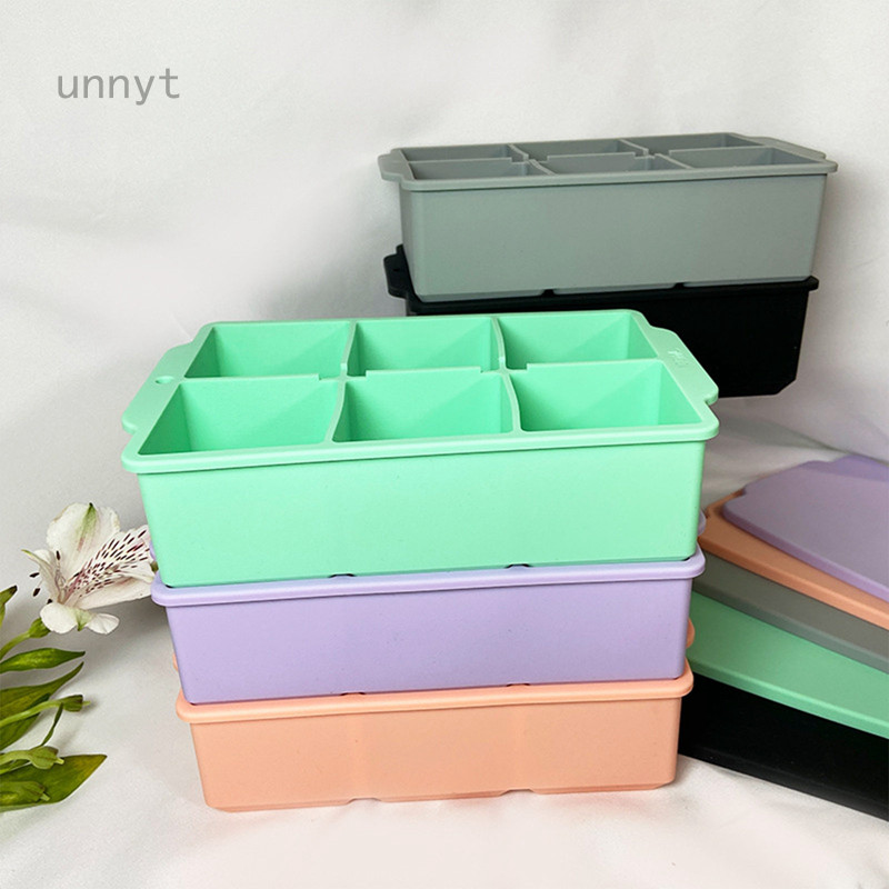 Khay Làm Đá Hình Vuông Bằng Silicone Có Nắp Đậy Tiện Lợi Dành Cho ...