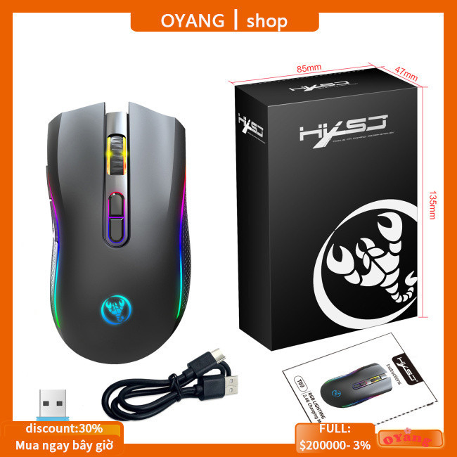 Chuột Không Dây OYang T69 Có Thể Điều Chỉnh DPI 2.4GHz USB Không Dây ...