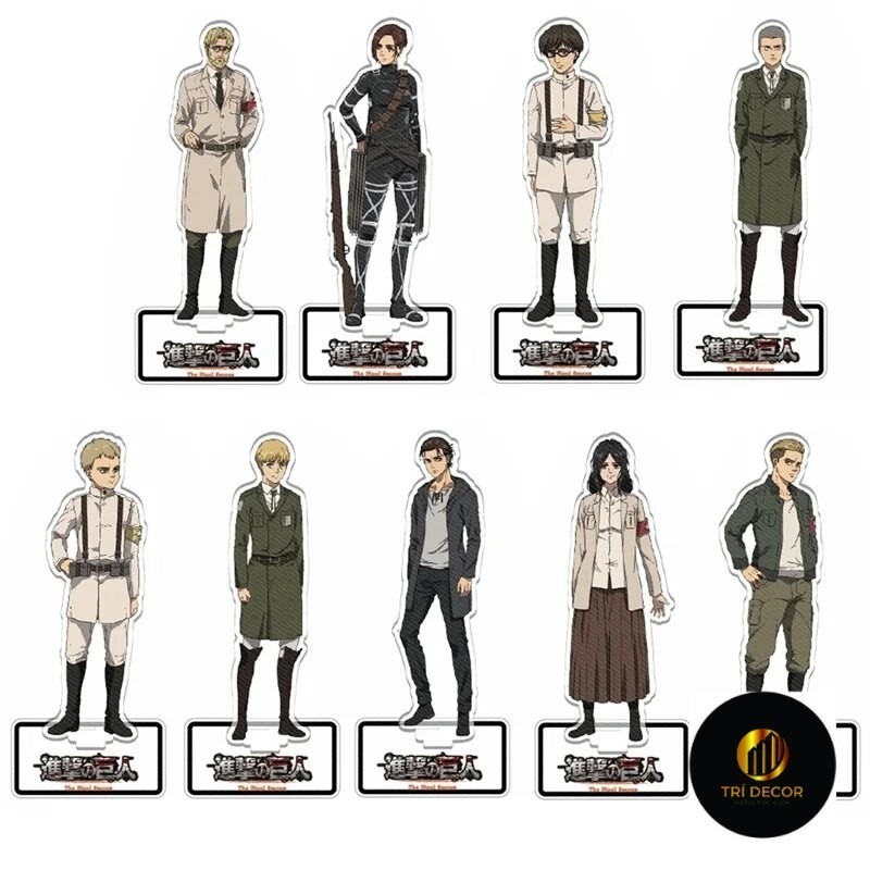 Mô hình Standee Attack on Titan Erwin Hange LEvi Eren Army Mikasa Jean ...