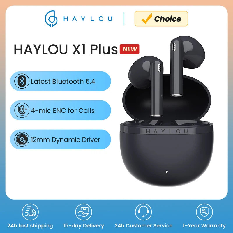 HAYLOU Tai nghe HAILOU X1 PlusTWS Bluetooth không dây thực sự 5.4 Tai ...