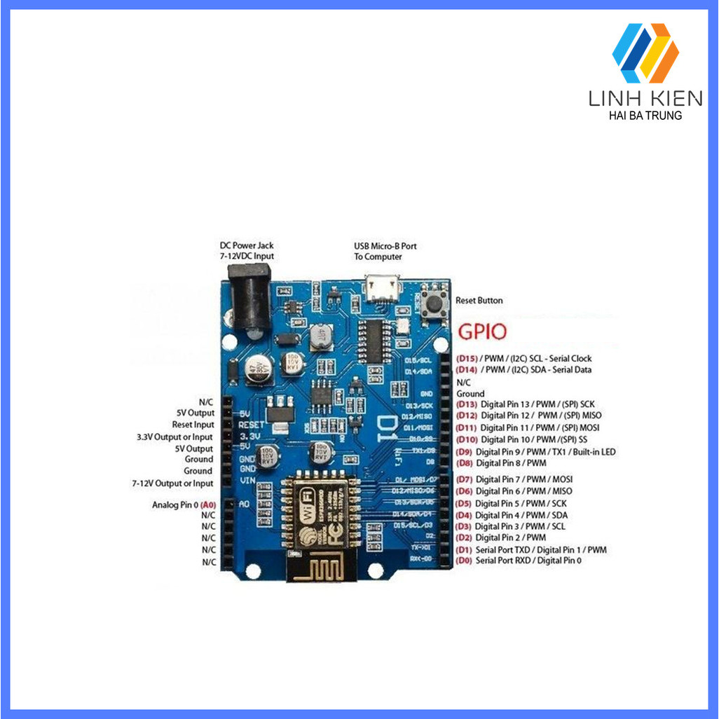 [Có sẵn] Kit Arduino Wifi ESP8266 WeMos D1 | Shopee Việt Nam