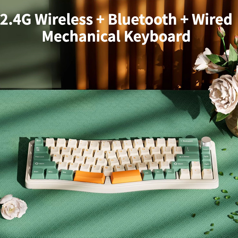 Ajazz AKS068pro Bàn phím cơ RGB Alice ba chế độ Trao đổi nóng Cấu trúc ...