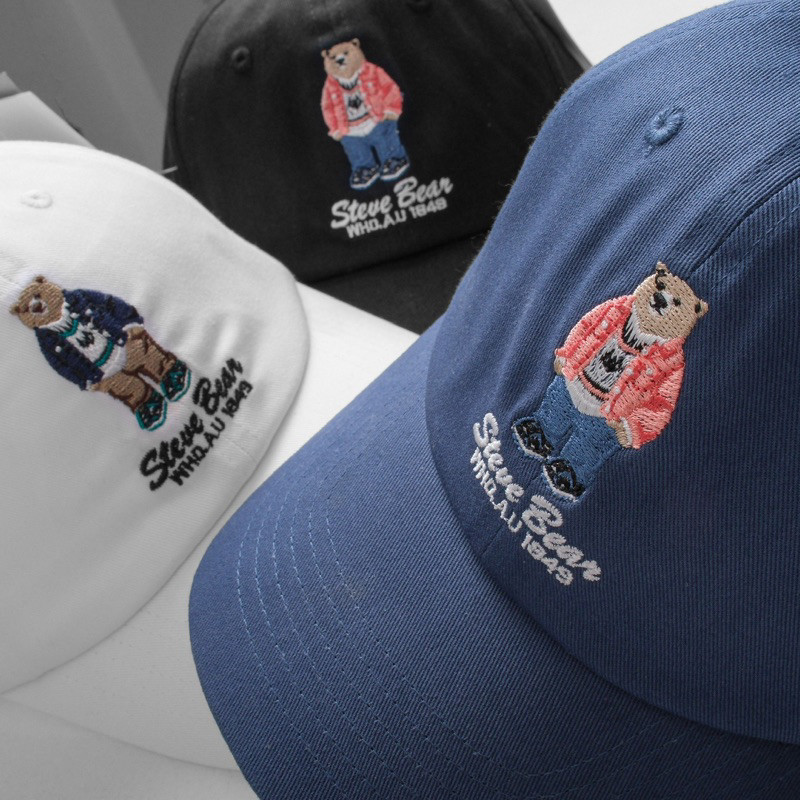 Mũ lưỡi trai Meowist Unisex WHOAU chất liệu vải Kaki logo Gấu ,nón lưỡi ...