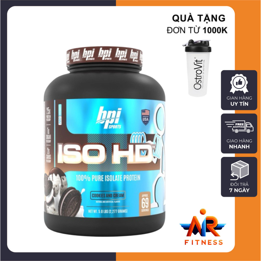 [FreeShip] ISO HD BPI Whey Protein Isolate 100% 5Lbs (2,3 Kg) Hỗ Trợ ...