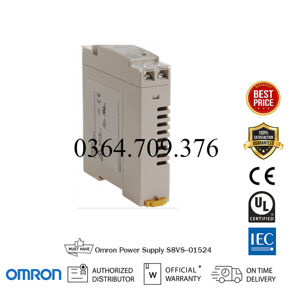 Nguồn điện Omron S8VS-01524 15W 24V Nguồn điện chuyển mạch 0.65A nguồn ...
