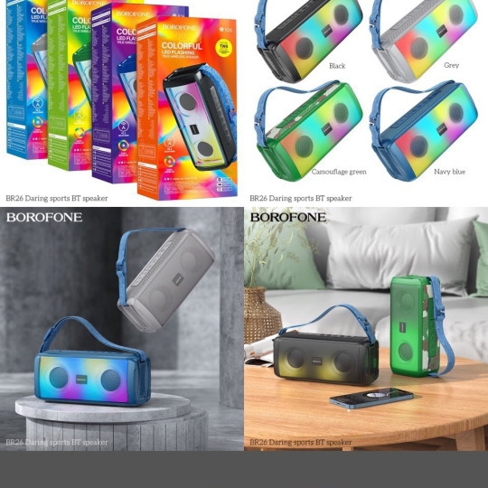 Loa Bluetooth BR26., Công Suất 5W, Nghe Nhạc, gọi điện, FM, hỗ trợ thẻ nhớ, USB- BH 1 tháng ...