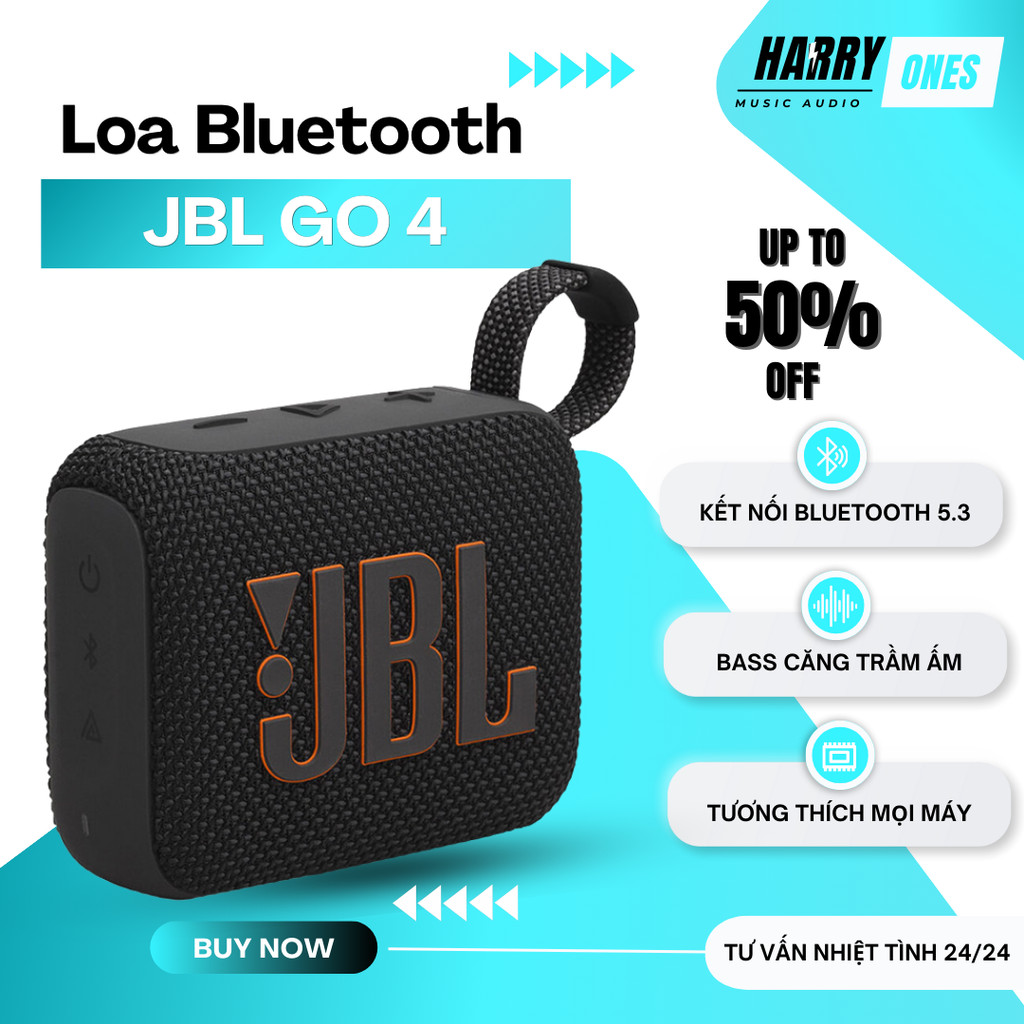 Loa Cầm Tay JBL Go 4 Loa Di Động Bluetooth 5.3, Pin 7h, Chống Nước IP67 ...