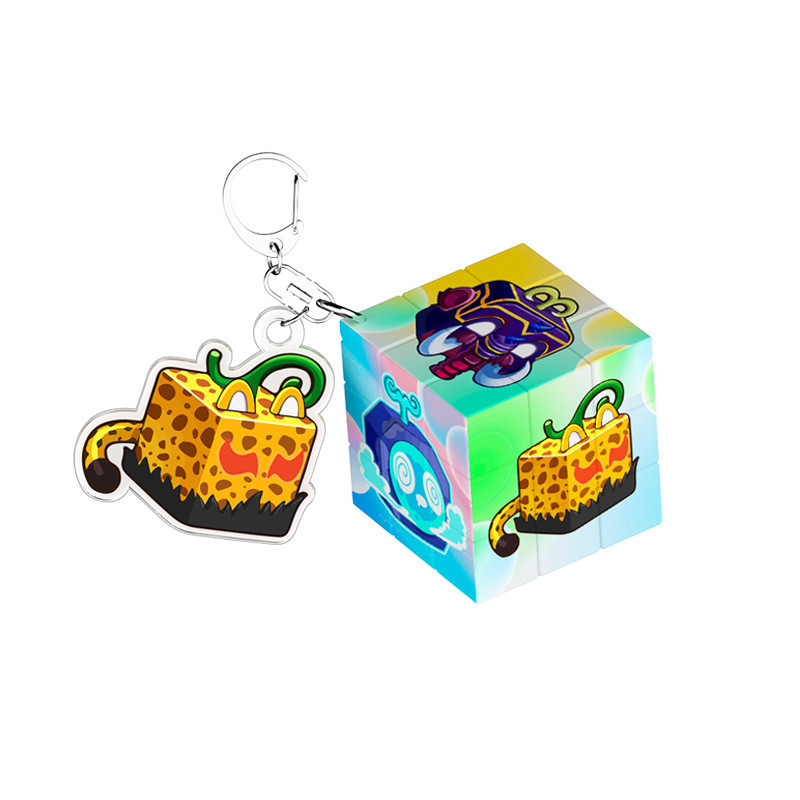 Blox Fruits Game Demon Fruit Box 3 Level Rubik 's Cube Đồ chơi mặt dây ...