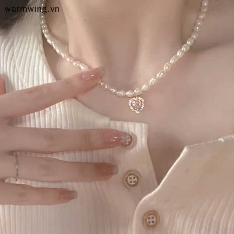 Warmwing Thời Trang Phong Cách Hàn Quốc Vòng Cổ Ngọc Trai Nước Ngọt Cho Nữ Nhẹ Nhàng Vintage ...