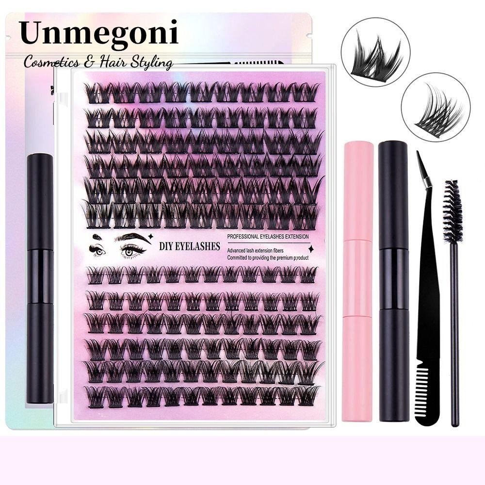 Bộ lông mi riêng lẻ, với Lash Bond và Seal và Remover Tự ứng dụng DIY ...