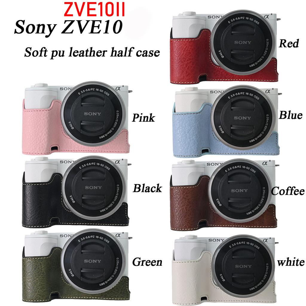 Zve10 ZVE10M2 Vỏ Da PU ZVE10 II Vỏ Máy Ảnh Nửa Thân Có Dây Đeo Cho Sony ...