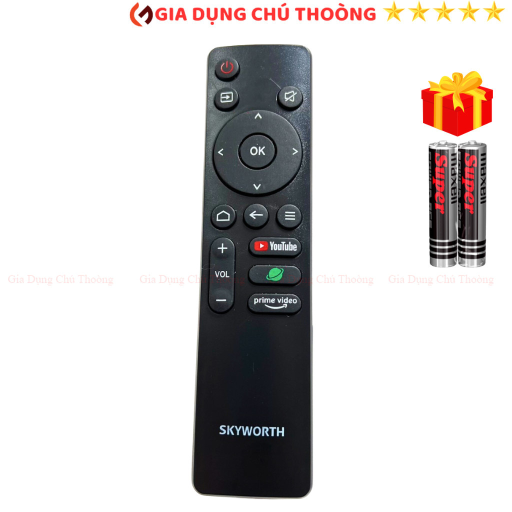 Remote điều khiển tivi COOCAA Mã 02 , điều khiển TV SKYWORTH - Tặng kèm ...